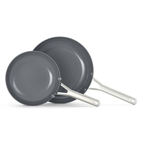 Calphalon® Ceramic Nonstick 8" and 10" Frying Pan Set, Silver Ash