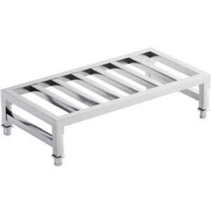 ehonxi type 304 grade stainless steel dunnage rack 39" x 19", 11" off the floor, heavy duty commercial floor food shelf for restaurant, kitchen, shop and garage, tank stand, 1500 lbs capacity