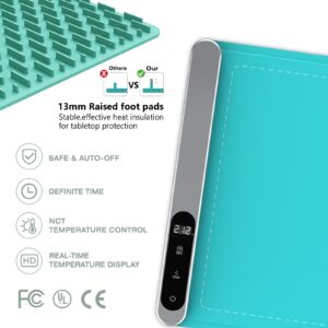 Food Warming Mat, Upgraded Graphene Full Surface Heating Foldable Heater Food Pad, Compact Silicone Materials, 6 Heat Settings, Multifunctional Food Warmers for Parties Buffet, Events, Daily Life Use