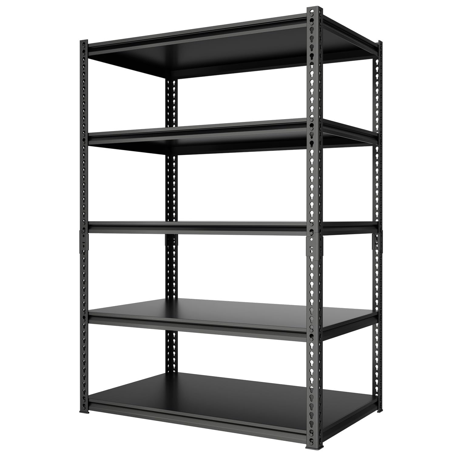 ZIKEBTUY 72" H Heavy Duty Garage Shelving Load 2000 Lbs Garage Storage Shelves, 5-Tier Adjustable Metal Shelves for Storage Rack Garage Shelf Industrial Shelving for Basement Warehouse