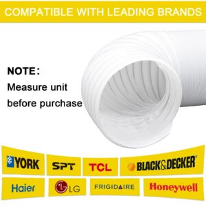 Portable Air Conditioner Hose, 5.9" Diameter Anti-Clockwise Thread,Length up to 80" - AC Hose with LG and More