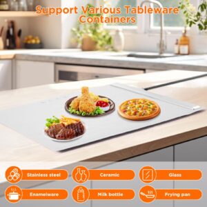 Portable Food Warmers,Electric Warming Tray Hot Tray Heating Mat Food Warmer Heating Pad Keep Foods Warming for Gatherings,Parties, Auto Shut-Off