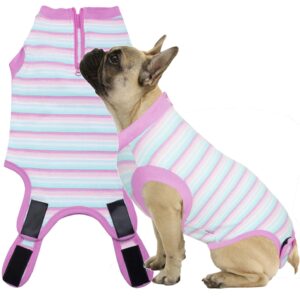 wabdhally dog surgery recovery suit,surgical recovery female spay suit for large dogs cats,surgery recovery multi pink onesie l