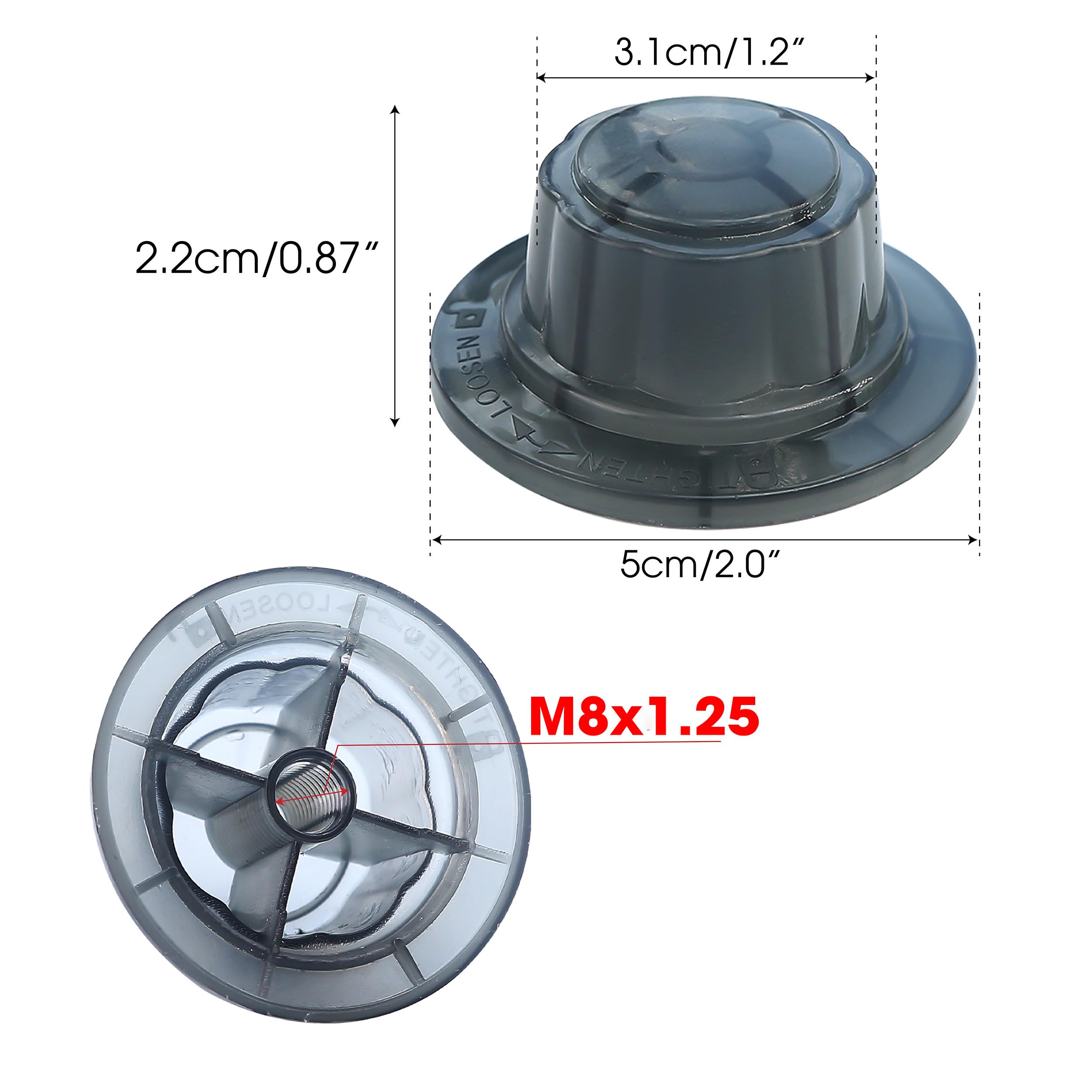 2pcs Fan Parts, M8x1.25 mm Hole Fan Blade Nuts Covers for Table and Floor Fans, General Accessories for Screw Fixing, Plastic Blades and Fanner Parts, Replacement Part for Standing Fan