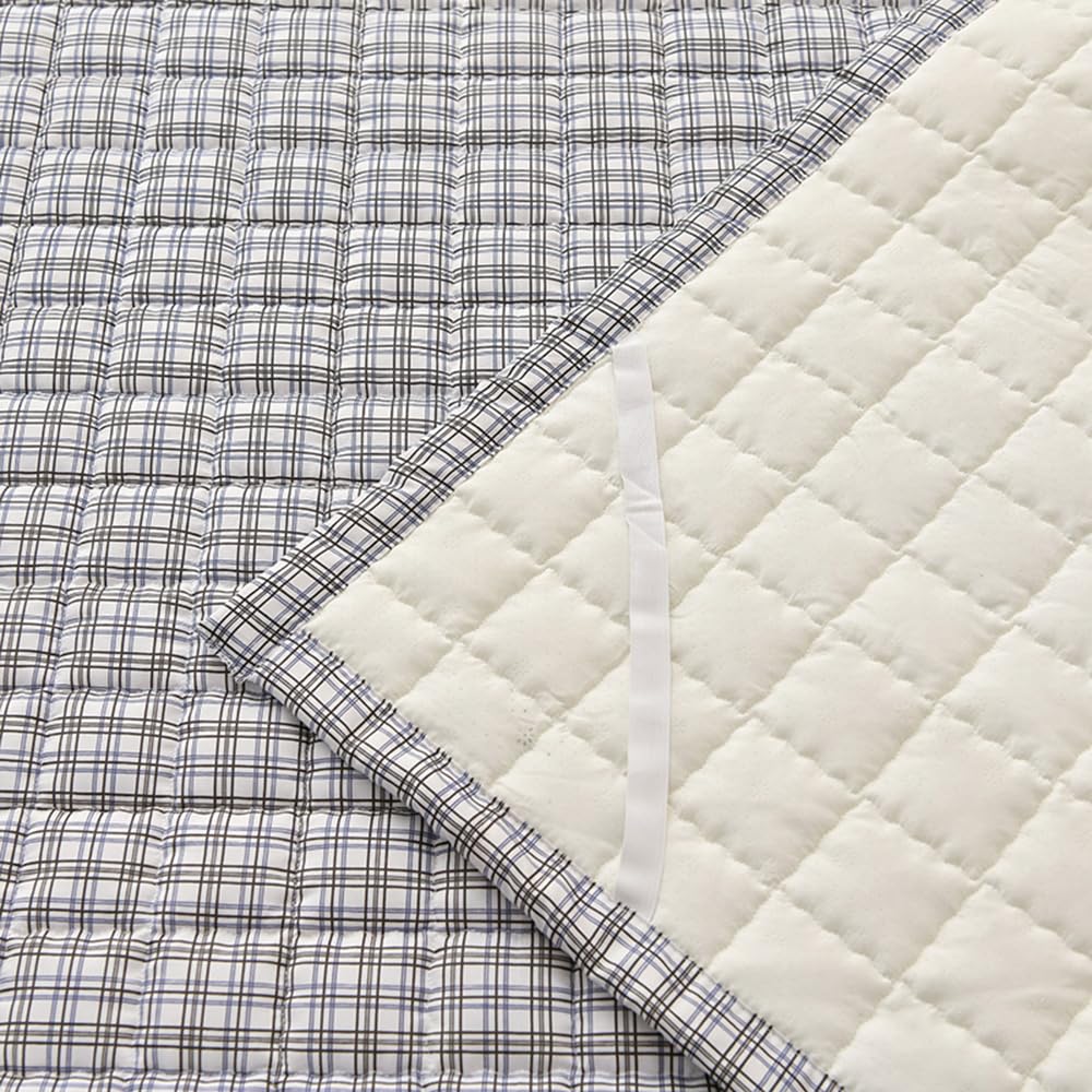 Mattress Pad Twin，Breathable，Non-Slip Mattress Protector with Elastic Straps，Quilted Mattress Topper Cover for Adults and Kids，Raw Cotton，Washable