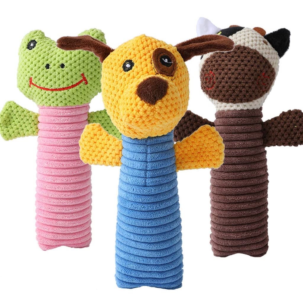 Ozeau Stuffed Doll Shape Pet Toy for Chewing Teeth Cleaning Dog Toy Training Interactive Bite Resistant for Aggressive Chewer