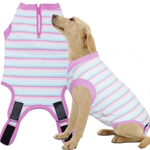 Wabdhally Dog Surgery Recovery Suit,Surgical Recovery Female Spay Suit for Large Dogs Cats,Surgery Recovery Multi Pink Onesie XXXL