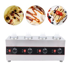 Bottle Warmer, 640W Commercial Electric Sauce Warmer Heater with 2 Heating Way, Professional Countertop Electric Sauce Warmer Dispenser with Pump 30-85℃ (4 grids) for Hotels, Restaurants