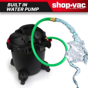 Shop-Vac 5871205 12 Gallon Wet Dry Pump Vacuum with Built-in Water Pump, 5.0 Peak HP, 2.5 Inch Diameter x 8 Ft Hose, 12 Ft Cord, Black