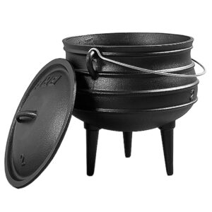 cauldron cast iron 0.8l witch cauldron with lid & handle cast iron pot with 3 long legs outdoor cast iron cauldron halloween