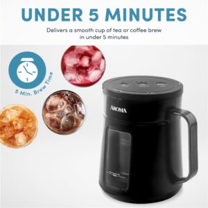 AROMA® 5-Minute Instant Cold Brew Coffee Maker with Pressure Infusion Cold Brew Coffee Carafe (17 Ounces)