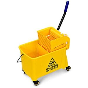 generic replacement for commercial mop bucket side press wringer portable on wheels 21 quart w/panel size : 23.5""x 11"" x27.5""