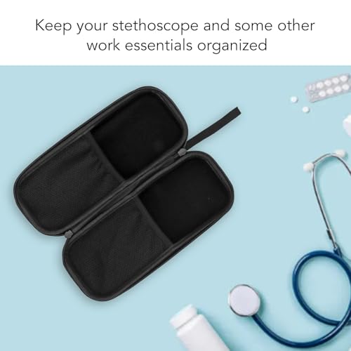 Stethoscope Carrying Case, Hard Stethoscope Case Large EVA Stethoscope Storage Bag Shockproof Travel Storage Bag Portable Stethoscope Carrying Storage Bag for Nurses and Doctors