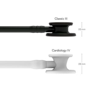 Adult Diaphragm Replacement - Fits Cardiology IV (4) Classic III (3), Classic II (2) Stethoscopes - 2 Extra Ear Pieces, Compatible with Littmann