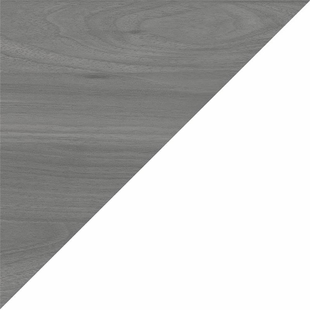 Pemberly Row 72W Computer Desk in Pure White and Modern Gray - Engineered Wood