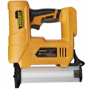 cordless nail gun for dewalt 20v max battery, 18ga 5/8 to 1-1/4 inch, 2 in 1 brad nailers, brushless motor, 2 mode, lightweight and ergonomic for home improvement, diy and wood workpieces (tool only)