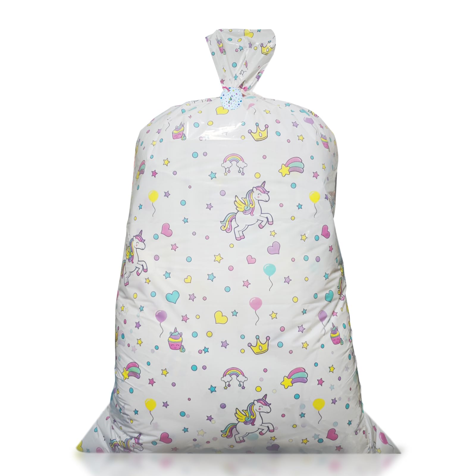 Ymsone Unicorn Gift Bag Extra Large - Unicorn Theme Girl Birthday Gifts Bag Jumbo - Oversized Plastic Bag for Big Present - Huge Wrapping Bag for Giant Gifts (1)