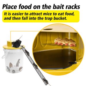 Bucket Lid Mouse Rat Trap, Reusable Humane Mouse Traps for Indoor Outdoor, Metal Material, Automatic Reset Mouse Trap, 5 Gallon Bucket Compatible