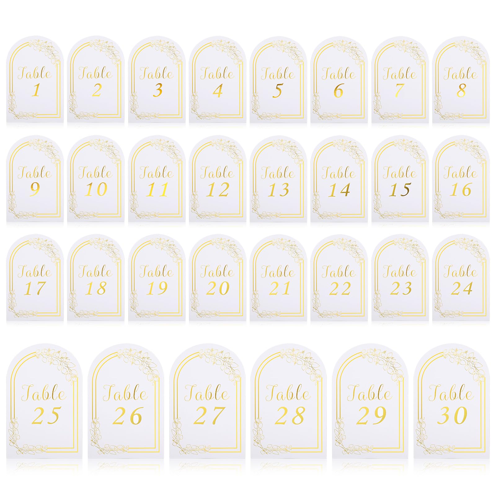 Ubamdom Gold Wedding Table Numbers 1-30, Table Numbers For Wedding Reception, 4x6 Inch Double Sided for Your Wedding, Reception, Anniversary, Birthday Party or Celebration(2 Pack)