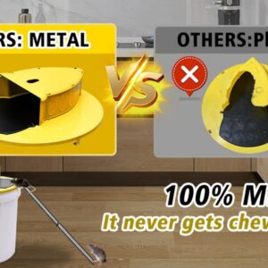 Bucket Lid Mouse Rat Trap, Reusable Humane Mouse Traps for Indoor Outdoor, Metal Material, Automatic Reset Mouse Trap, 5 Gallon Bucket Compatible