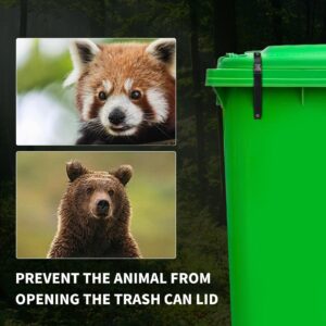 Bear Proof Trash Can Lid Lock,Keep Animals Out of Your,Heavy Duty Trash Can Lock,Garbage Can Locks for Animals,Squirrels, Dogs, Raccoons(2 Pack)