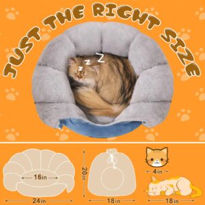 Rywell Heated Cat Bed,Versatile Heated Cat Bed Indoor for All Seasons, Soft & Cozy Heated Pet Bed with Timer & Temp Adjustable, Heated Bed for Indoor Cat&Small Dog