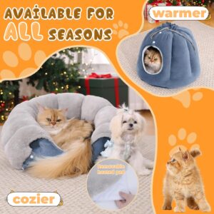 Rywell Heated Cat Bed,Versatile Heated Cat Bed Indoor for All Seasons, Soft & Cozy Heated Pet Bed with Timer & Temp Adjustable, Heated Bed for Indoor Cat&Small Dog