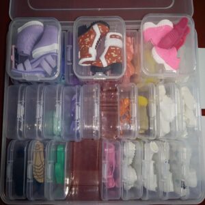 LZLMQSSA Bead Organizer Box, 30Pcs Small Clear Plastic Storage Containers, 1 Large Craft Organizer Box, Mini Parts Storage Solution for Beading Jewelry Making Diamond Arts Screws Seeds