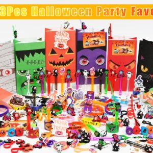 ONBKYGF 453PCS Halloween Party Favors Supplies Decorations, Halloween Treat or Trick Goodie Bags Pinata Fillers Stuffers Halloween Classroom Prizes Gifts for Kids