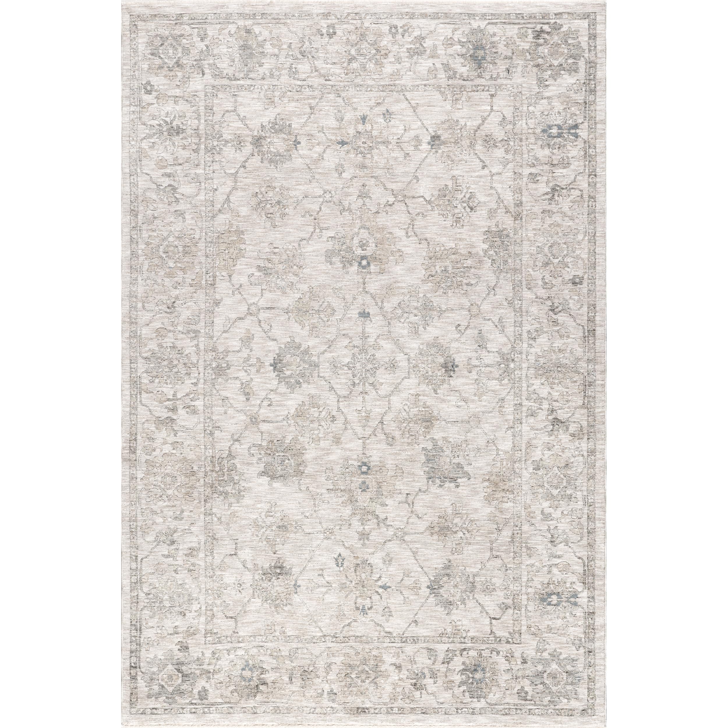 nuLOOM Georgianna Medallion 4x6 Area Rug for Living Room Bedroom Dining Room Kitchen, Beige/Light Grey