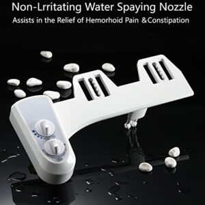 Bidet Attachment Automatic Double Nozzle Water Pressure Cold Water Toilet Bidet for Women Laundry (16.9)