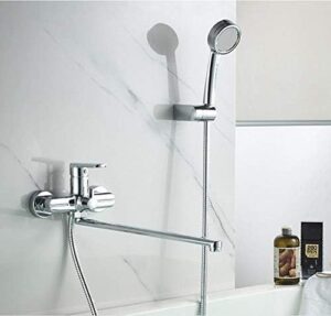 bathtub faucet brass chrome wall mounted bathtub shower mixer tap hot and cold water faucet bath bathtub faucets