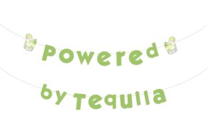 sursurprise tequila party decorations, powered by tequila banner for margaritas martini fiesta birthday bachelorette bridal shower engagement wedding party supplies