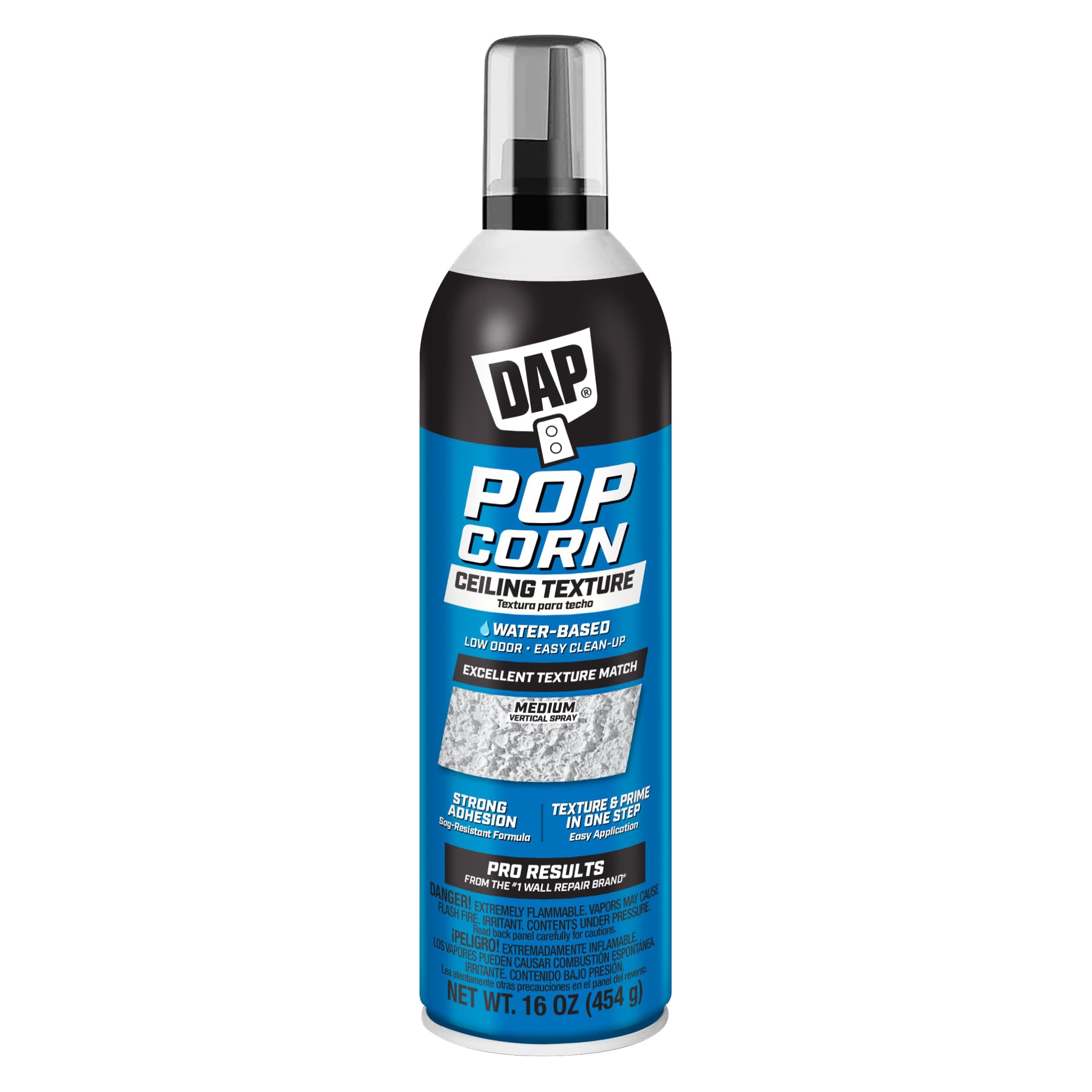 DAP 7079850035 Spray Popcorn Water Based Ceiling Texture Quick Repair, White