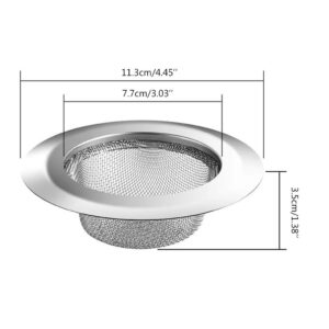 caralin Kitchen Sink Strainer Drain Hair Catcher Bath Stopper Plug Sewer Filter with Lid 410 Stainless Steel