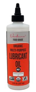 verdana organic multipurpose lubricant oil – food grade kosher, non-gmo – nsf h1 – light machine oil and rust corrosion preventor inhibitor – household industrial – petroleum free – 8 fl oz