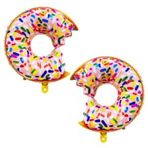 2pcs donut balloons birthday party decorations doughnut foil aluminum balloon for baby shower happy birthday graduation party supplies