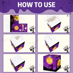 51 Pcs Halloween Party Supplies, Halloween Costume Contest Ballot Box with 50 Voting Cards Party Supplies for Halloween Party Decor