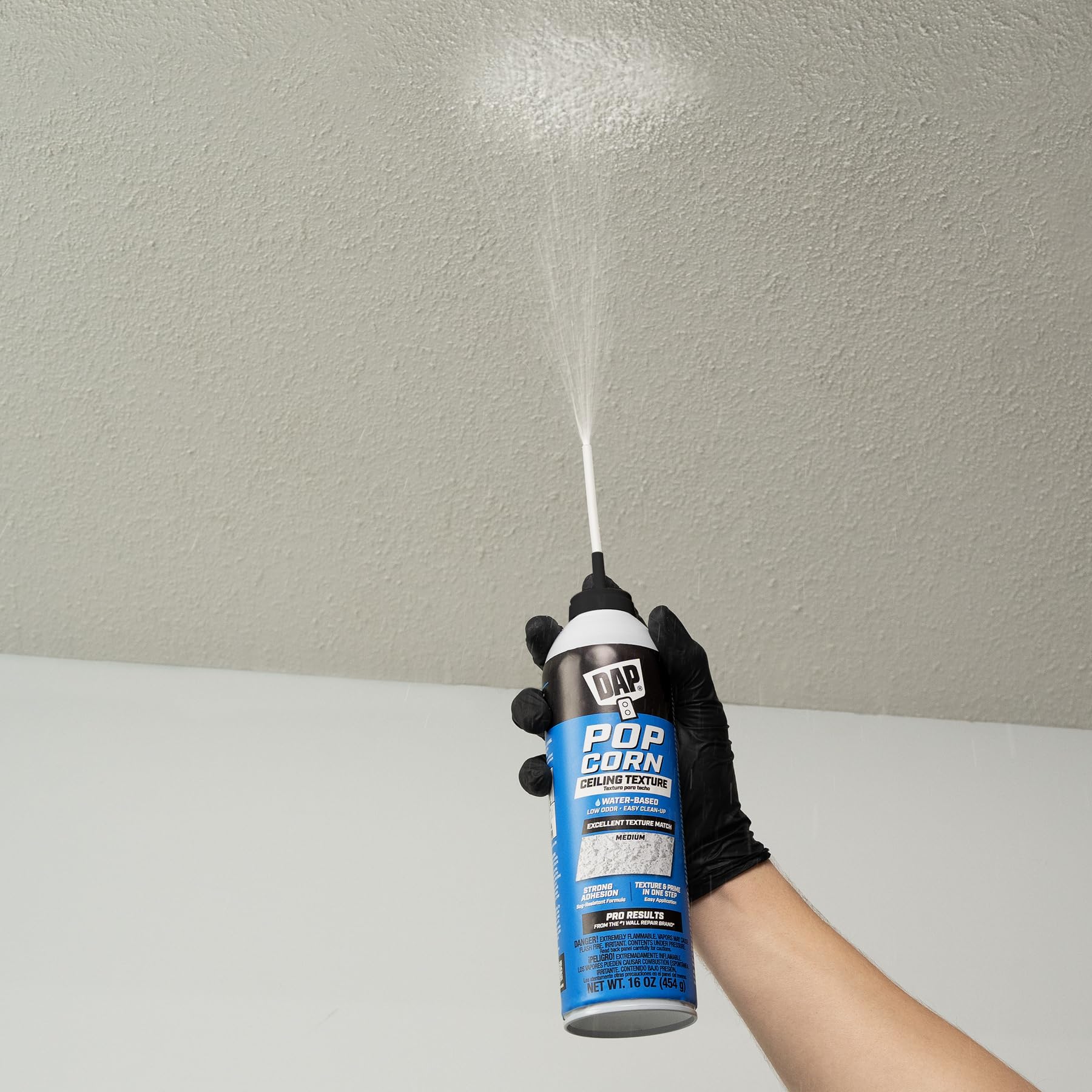 DAP 7079850035 Spray Popcorn Water Based Ceiling Texture Quick Repair, White