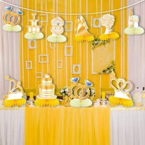 Engagement Party Decorations Gold Bridal Party Honeycomb Centerpieces Just Engaged Decorations Almost Married Decor for Bridal Shower Wedding Anniversary Bachelorette Party Supplies