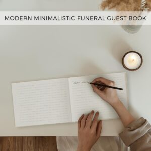 ZICOTO Beautiful Linen Funeral Guest Book for The Celebration of Life - The Perfect in Loving Memory Book with Ample Space to Sign in for Guests - Premium Craftsmanship for Honoring Loved Ones