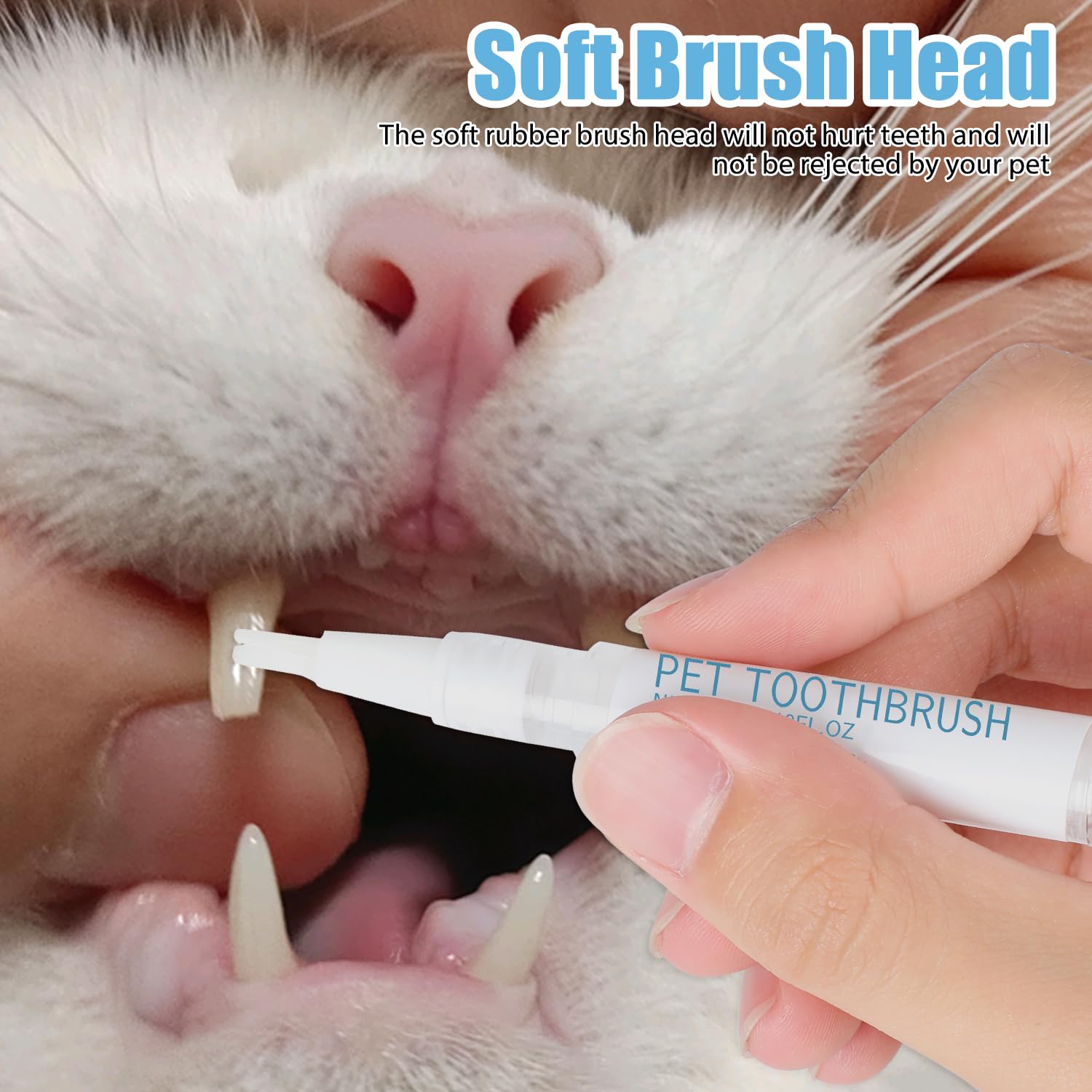 3 Pcs Pet Toothbrush Pen, Dog Teeth Cleaning Pen, Dog Tartar Remover for Teeth, Cat/Dog Tooth Whitening & Cleaning, Natural Plant Substance-Pet Teeth Repairing Kit