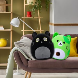 Eukynlre Black Cat Plush Pillows, Black Cat Stuffed Animals, Cute Cat Plushie Toy, Soft Black Cat Pillow Plush, Present for Kids Boys Girls Christmas Birthday (11.5 inches, Black Cat)