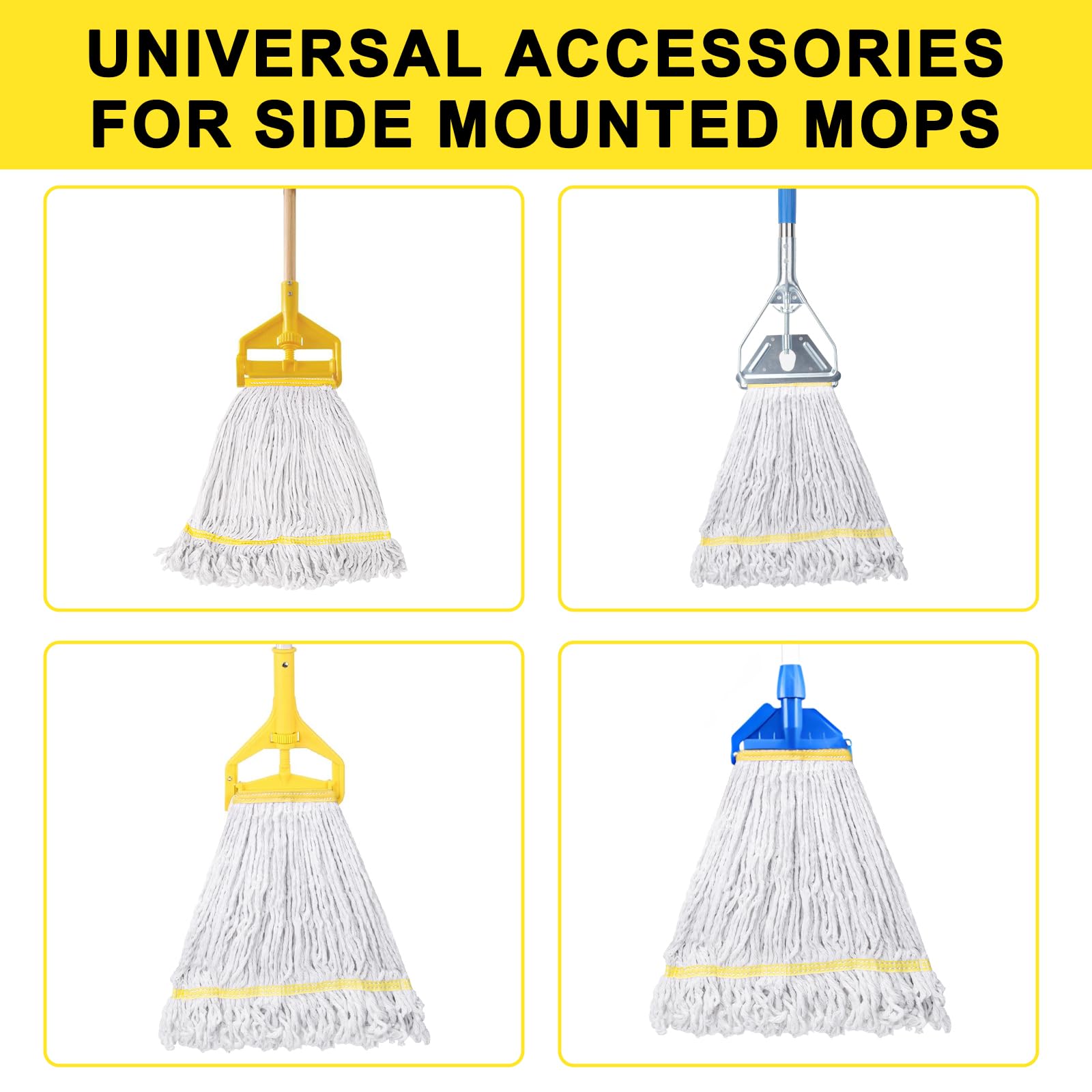 KeFanta 3 Pack Heavy Duty Commercial Mop Head Replacement,Looped End String Cotton Mop Heads,Industrial Wet Mop Refill for Floor Cleaning