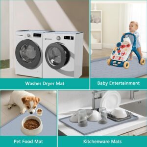 CMDZHF Washer and Dryer Covers for The Top 23.6 x 19.6'' Washer and Dryer Top Protector Mat Washing Machine Mat for Top of Washer Waterproof Dust Top Cover for Home Kitchen Laundry Room