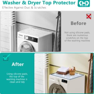 CMDZHF Washer and Dryer Covers for The Top 23.6 x 19.6'' Washer and Dryer Top Protector Mat Washing Machine Mat for Top of Washer Waterproof Dust Top Cover for Home Kitchen Laundry Room