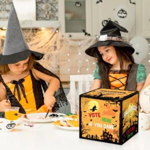 Halloween Party Game Card Box Costume Contest Ballot Card Box, 50 Ballot Voting Cards, Cast Votes for Your Favorite Costumes, Game & Party Supplies for Home, Work, School, & Bar Costume Parties Decor