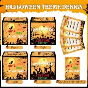 Halloween Party Game Card Box Costume Contest Ballot Card Box, 50 Ballot Voting Cards, Cast Votes for Your Favorite Costumes, Game & Party Supplies for Home, Work, School, & Bar Costume Parties Decor