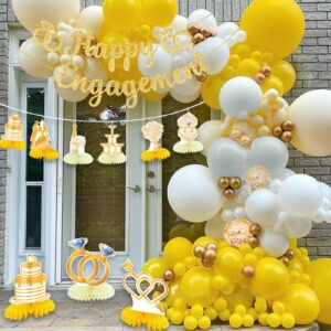 Engagement Party Decorations Gold Bridal Party Honeycomb Centerpieces Just Engaged Decorations Almost Married Decor for Bridal Shower Wedding Anniversary Bachelorette Party Supplies