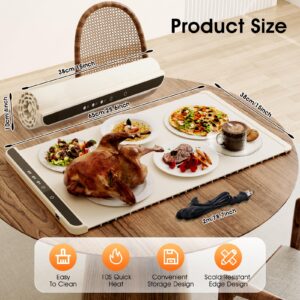 Food Warming Mat for Food Warmers for Parties Buffet Servers and Warmers, Electric Warming Trays for Buffets Party, Portable Food Warmers for Food Trays Buffet Warmer Rollable & Portable Food Warmer